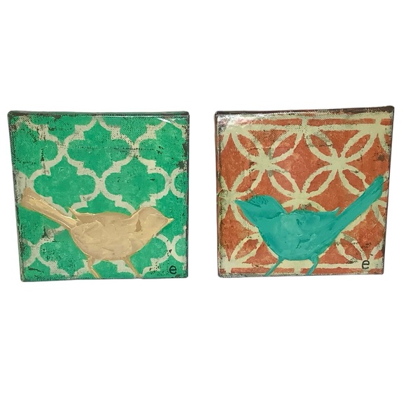 Little e Studio | Art | Little E Studio Set Of 2 Bird Paintings | Poshmark